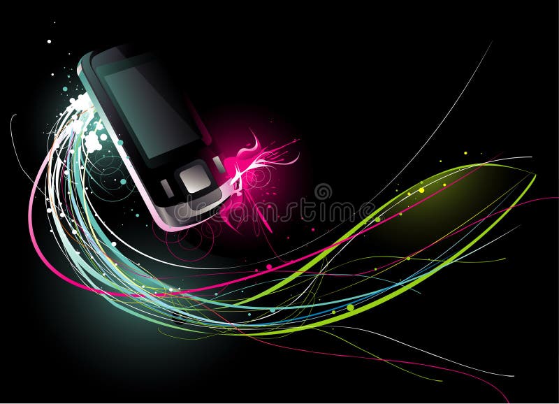 Mobile Vector Abstract Illustration Stock Vector - Illustration of stop ...
