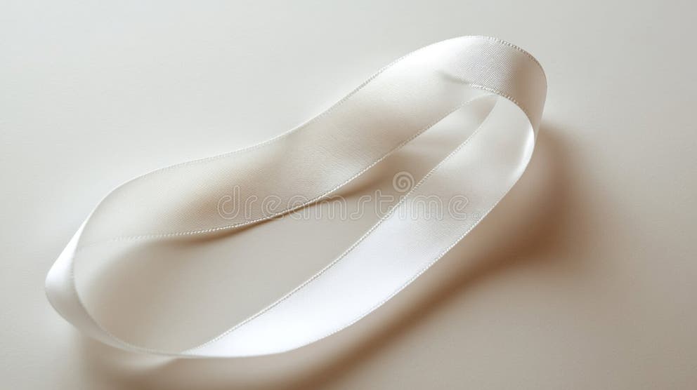 Abstract Mobius Strip in White Paper with Textured Surface and Neutral ...