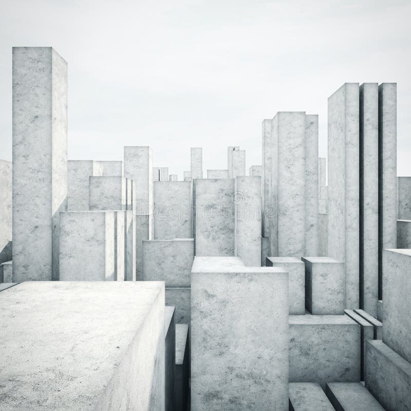 Abstract model of a city stock image. Image of grunge - 44250239