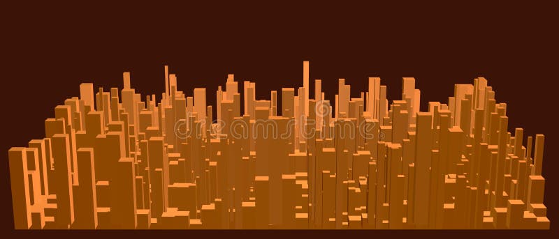 Abstract Model of City. Vector Illustration Stock Vector - Illustration ...