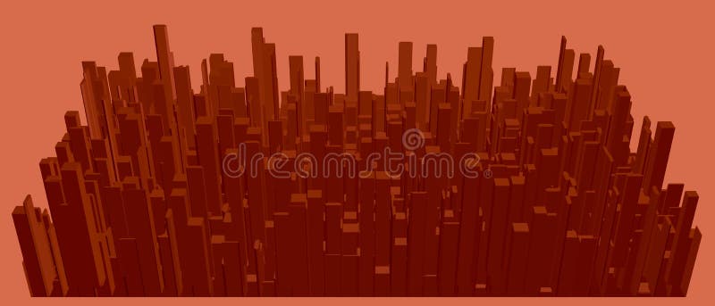 Abstract Model of City. Vector Illustration Stock Vector - Illustration ...