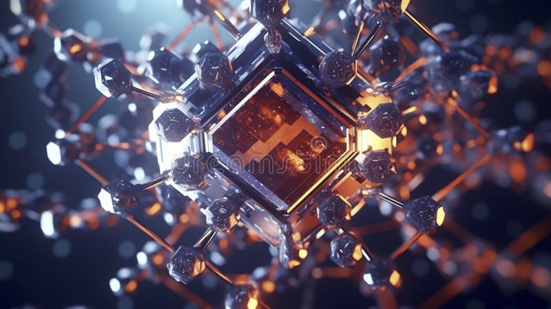 Abstract Model Molecule. Digital Technologies in Genetic Engineering ...