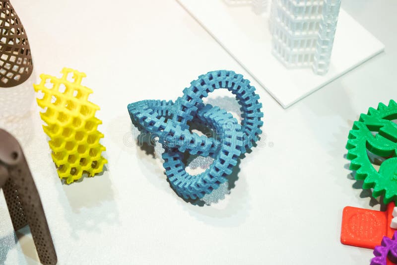 Abstract Models Printed by 3d Printer Close-up. Stock Image - Image of ...