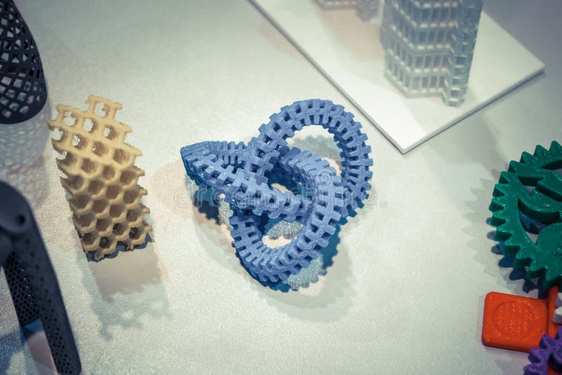 Abstract Models Printed by 3d Printer Close-up. Stock Photo - Image of ...
