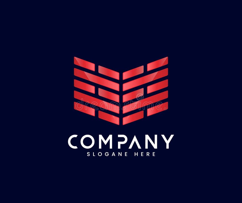 Abstract Modern 3d Style Brick Logo Design Stock Vector - Illustration ...