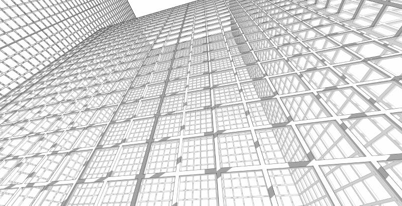 Abstract Modern Architectural Structure Glass Wall in a Square ...