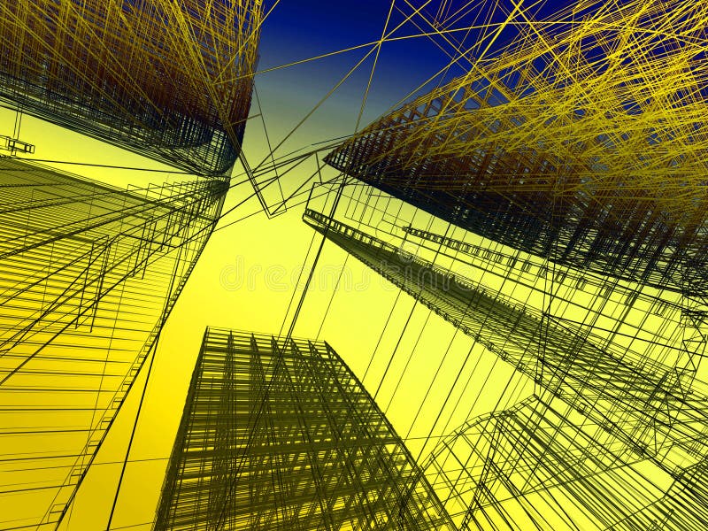 Abstract Modern Architecture Stock Illustration - Illustration of ...