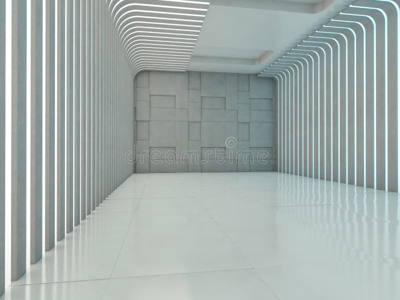 Abstract Modern Architecture Background. 3D Stock Illustration ...