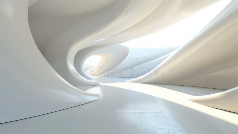 Abstract Modern Architecture Background, Empty Open Space Interior ...