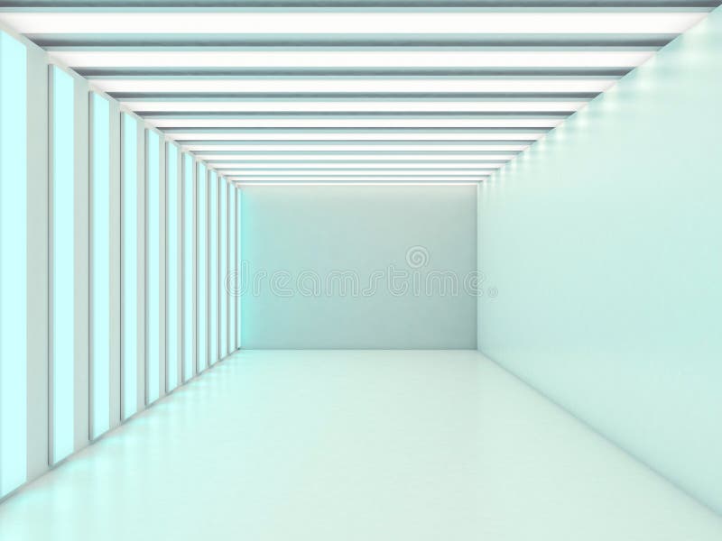 Abstract Modern Architecture Background, Empty Open Space Interior. 3D ...
