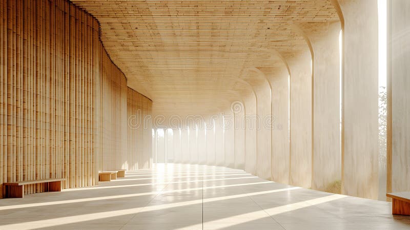 Abstract Modern Architecture Background, Empty Open Space Interior ...