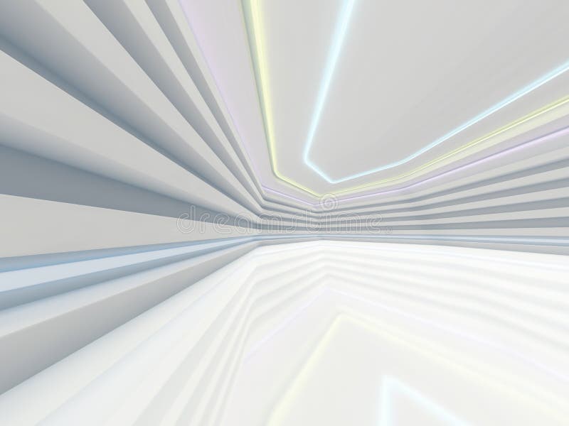 Abstract Modern Architecture Empty Background. 3D Illustration Stock ...