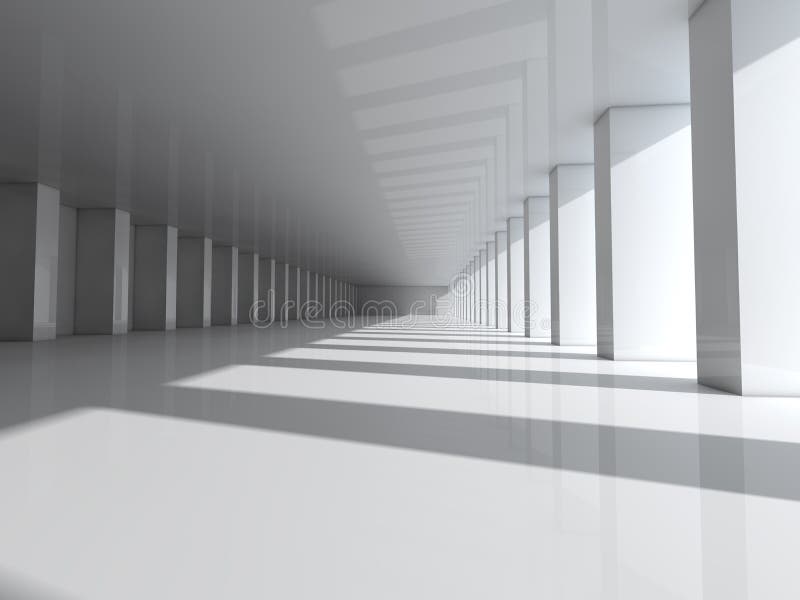 Abstract Modern Architecture Background, Empty White Open Space Stock ...