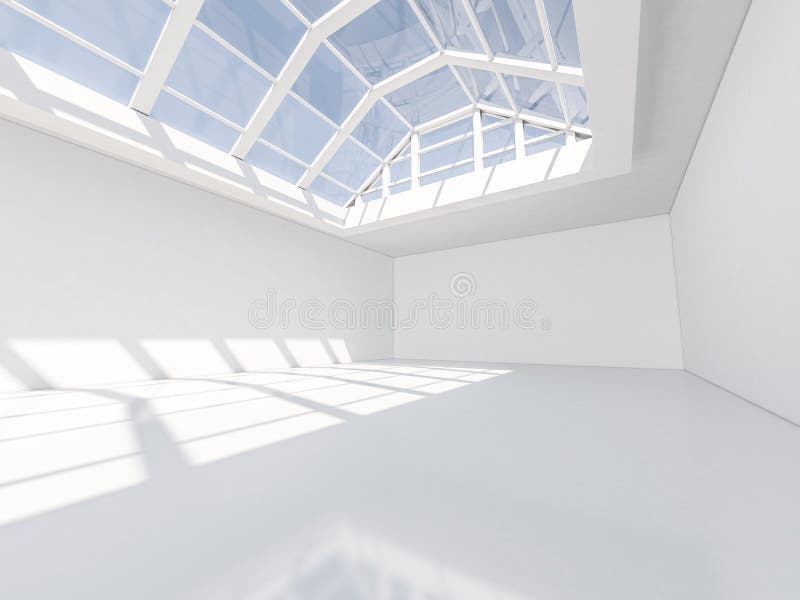 Abstract Modern Architecture Background, Empty White Open Space Stock ...