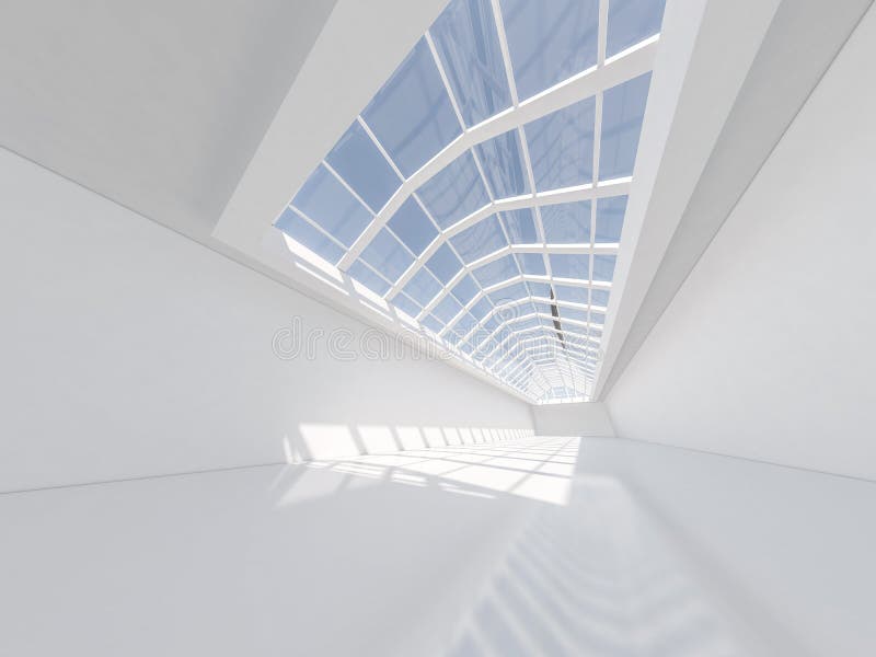 Abstract Modern Architecture Background, Empty White Open Space Stock ...