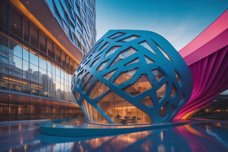 Abstract Modern Architecture Background. Generative Ai Stock ...