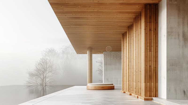 Modern Architecture Background, Rounded and Rectangular Geometric ...