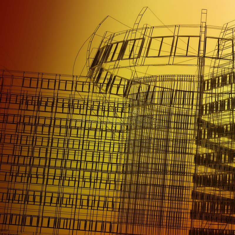 Abstract Modern Architecture Stock Illustration - Illustration of ...
