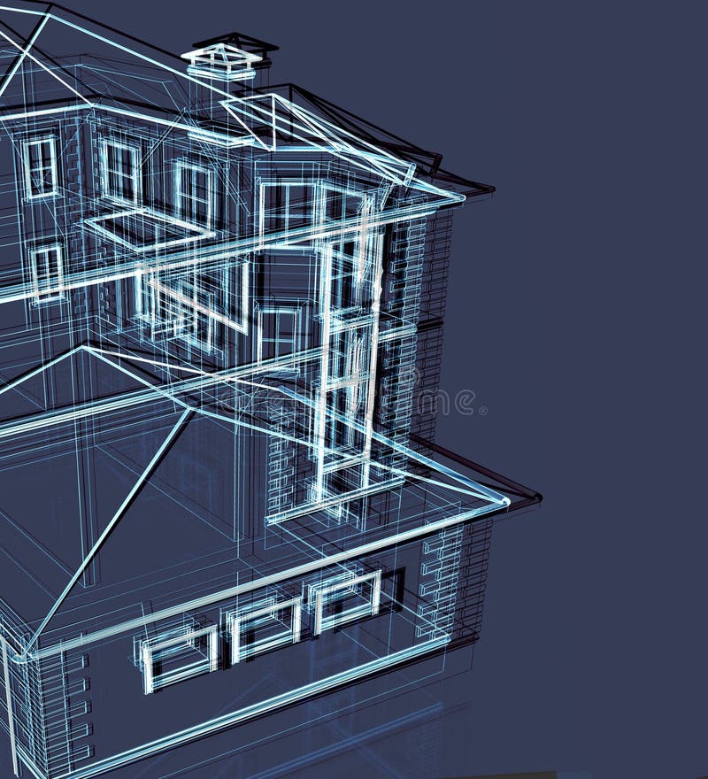 Abstract Modern Architecture Stock Illustration - Illustration of line ...