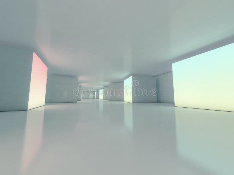 Abstract Modern Architecture Empty Background. 3D Illustration Stock ...
