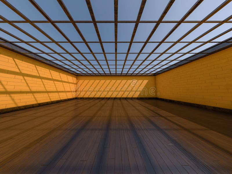 Abstract Modern Architecture Empty Background. 3D Illustration Stock ...