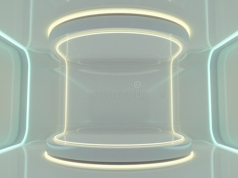 Abstract Modern Architecture Empty Background. 3D Illustration Stock ...