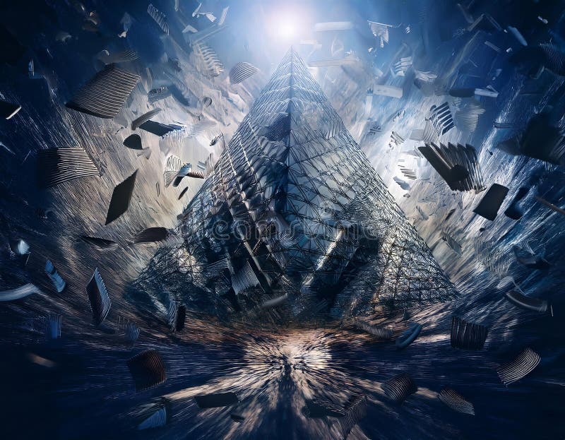 Abstract Modern Architecture Exploding in Slow Motion Stock ...