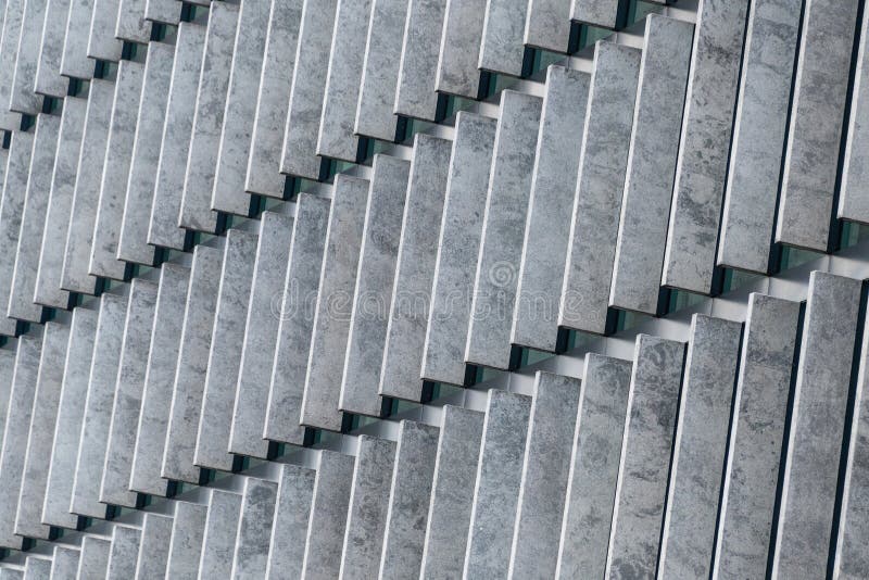 Abstract Modern Architecture with Geometric Concrete Panels and ...