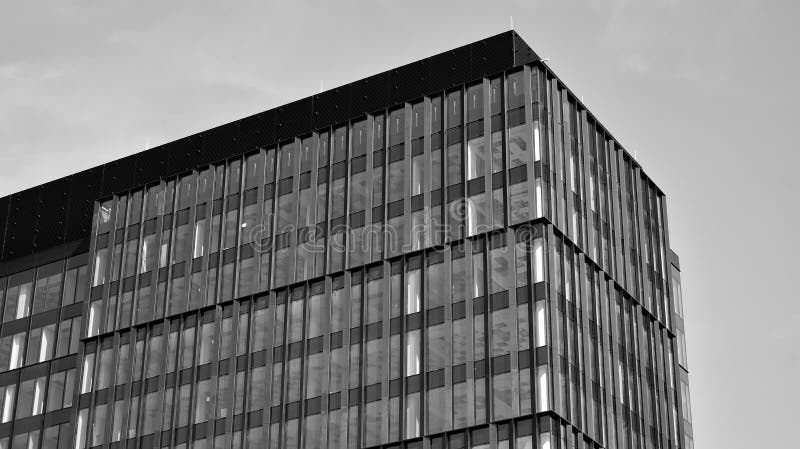Abstract Modern Architecture with High Contrast Black and White Tone ...