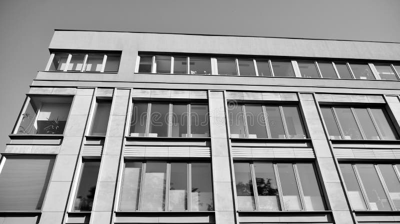 Abstract Modern Architecture with High Contrast Black and White Tone ...