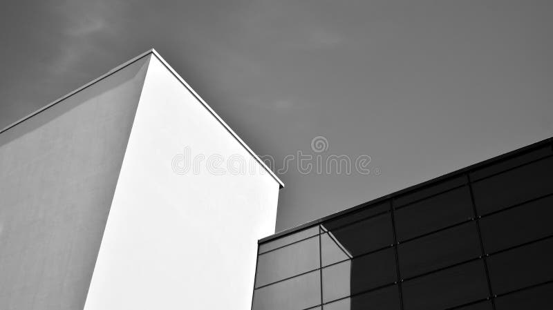 Abstract Modern Architecture with High Contrast Black and White Tone ...