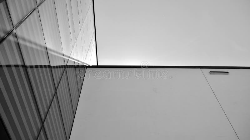 Abstract Modern Architecture with High Contrast Black and White Tone ...