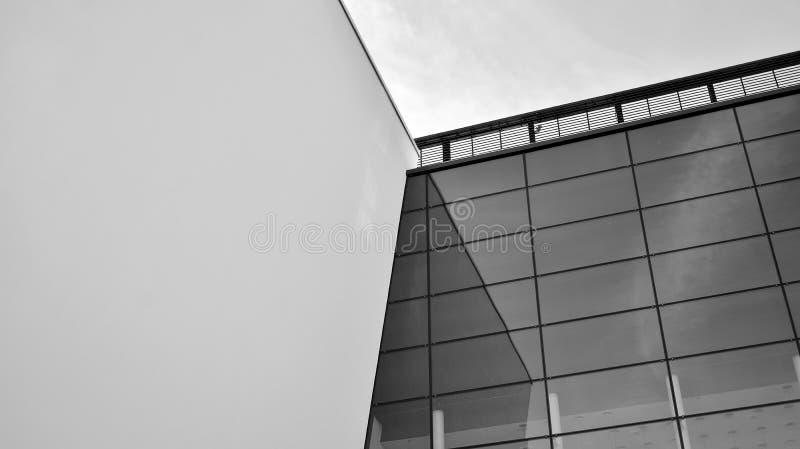 Abstract Modern Architecture with High Contrast Black and White Tone ...