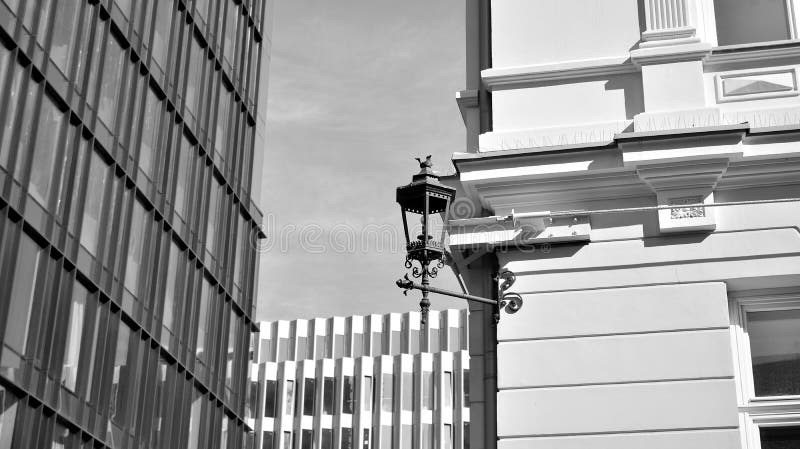 Abstract Modern Architecture with High Contrast Black and White Tone ...