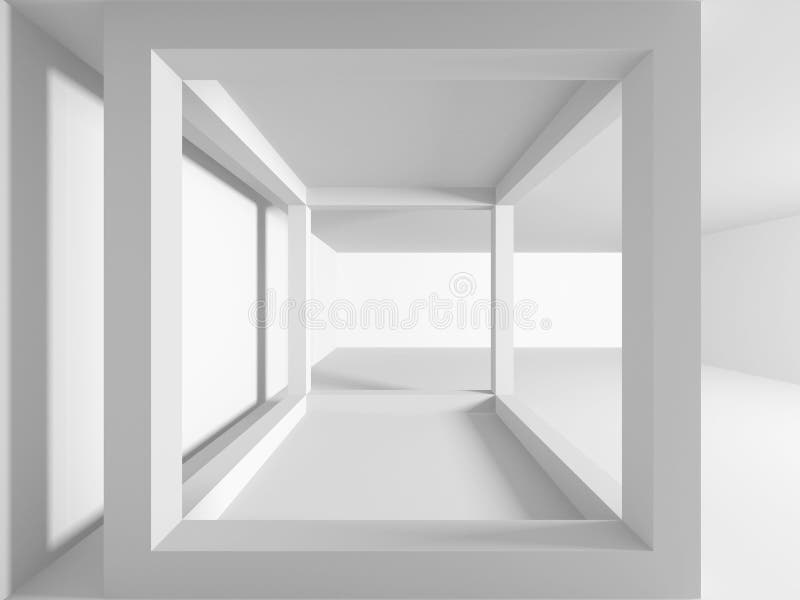 Abstract Modern Architecture Interior Background Stock Illustration ...