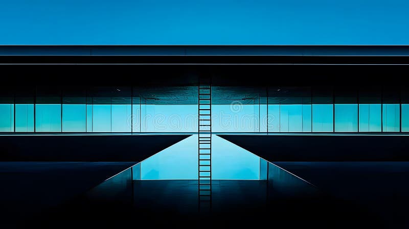 Abstract Modern Architecture Ladder Reflection Stock Photo Stock ...