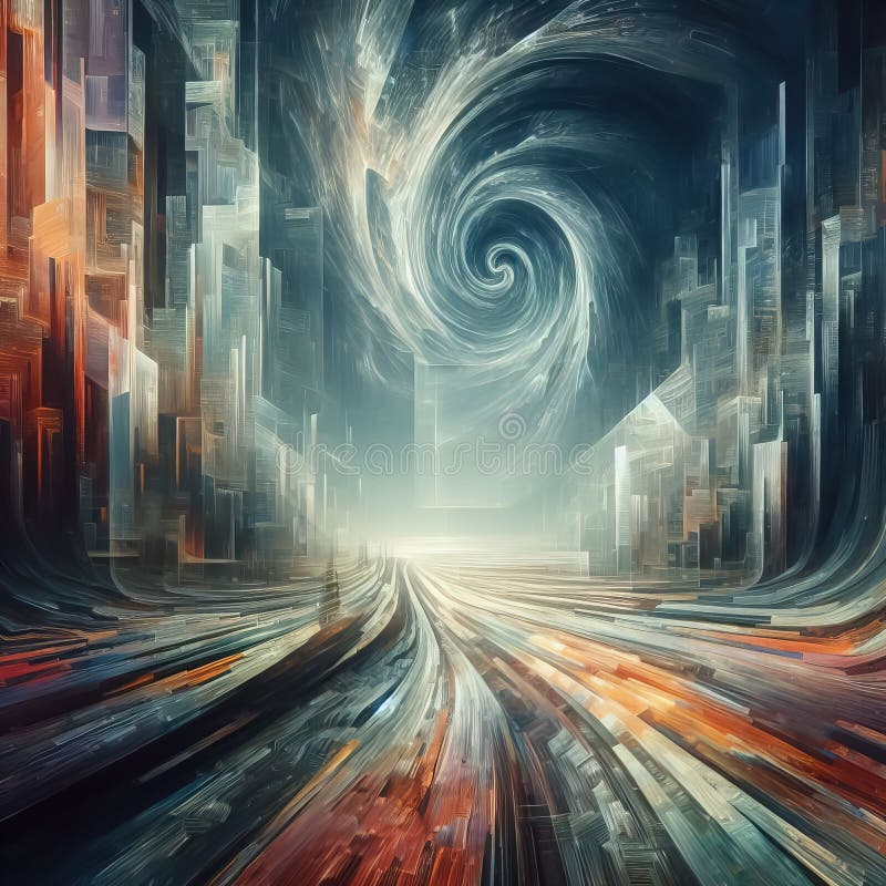 An Abstract Modern Art Liminal Dream Landscape Scene, Surreal Art ...