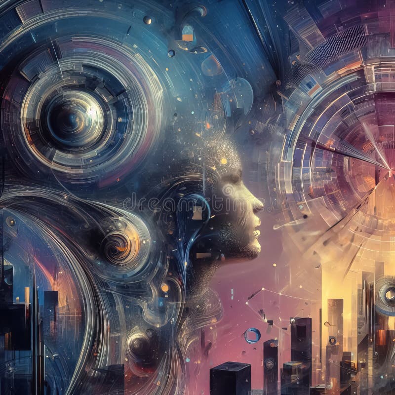 An Abstract Modern Art Liminal Dream Universe Time Scene, Surreal Art ...