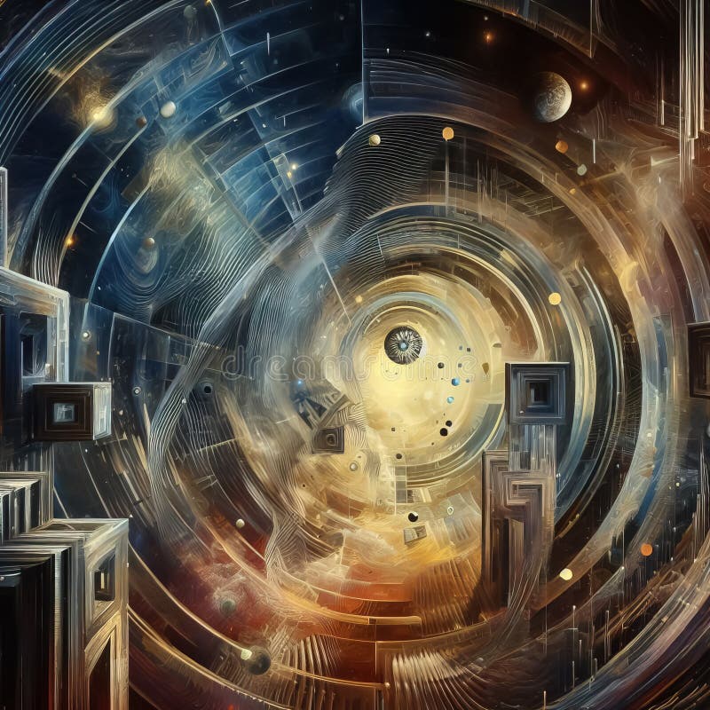 An Abstract Modern Art Liminal Dream Universe Time Scene, Surreal Art ...