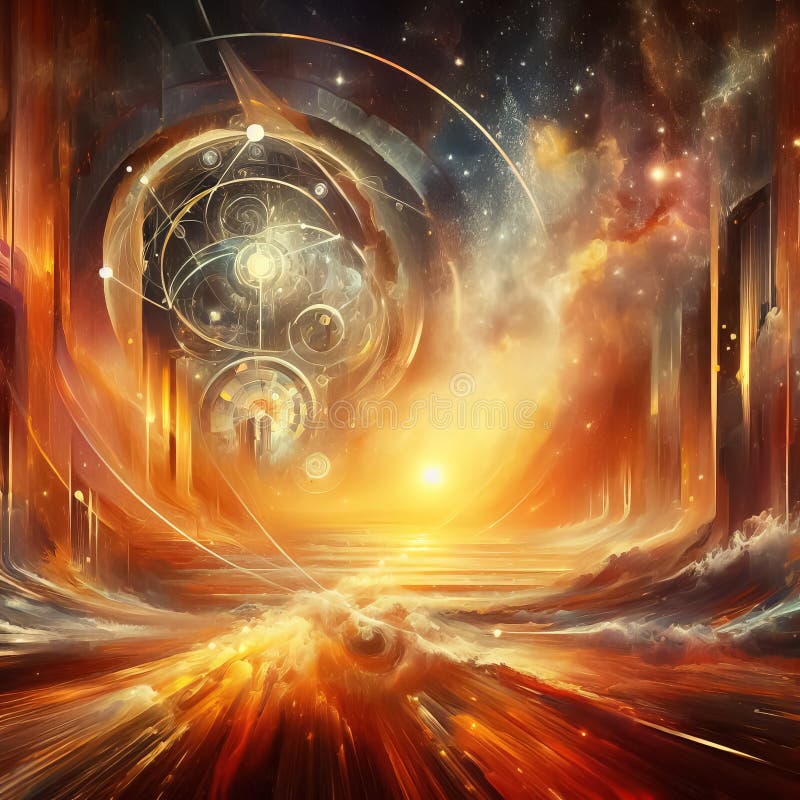 An Abstract Modern Art Liminal Dream Universe Time Scene, Surreal Art ...