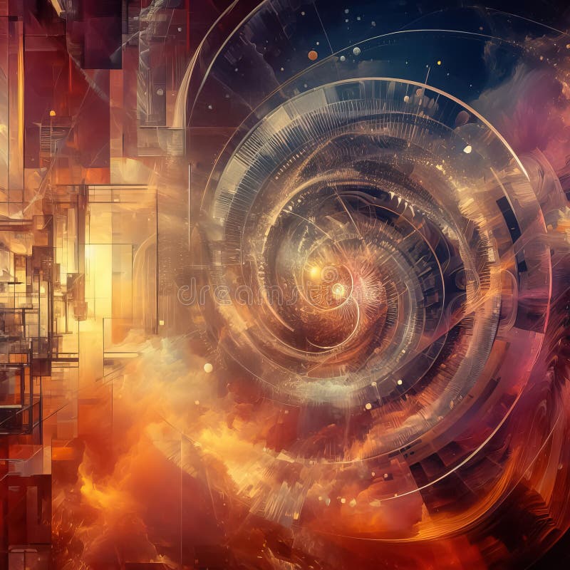 An Abstract Modern Art Liminal Dream Universe Time Scene, Surreal Art ...