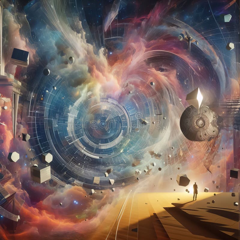 An Abstract Modern Art Liminal Dream Universe Time Scene, Surreal Art ...