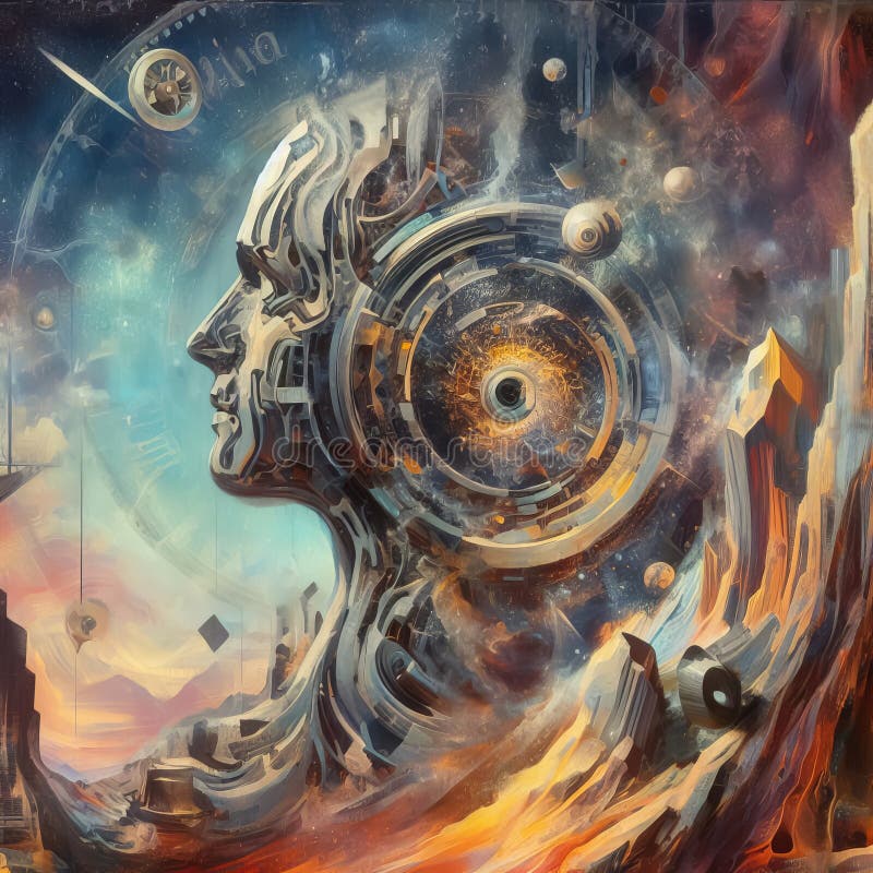 An Abstract Modern Art Liminal Dream Universe Time Scene, Surreal Art ...