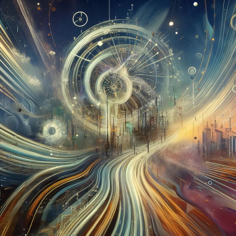 An Abstract Modern Art Liminal Dream Universe Time Scene, Surreal Art ...