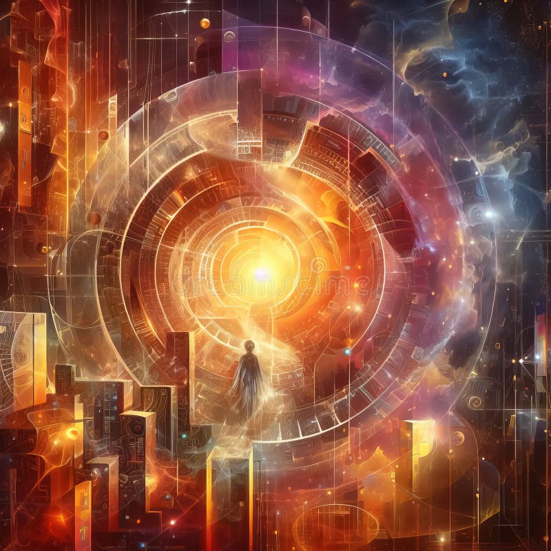 An Abstract Modern Art Liminal Dream Universe Time Scene, Surreal Art ...