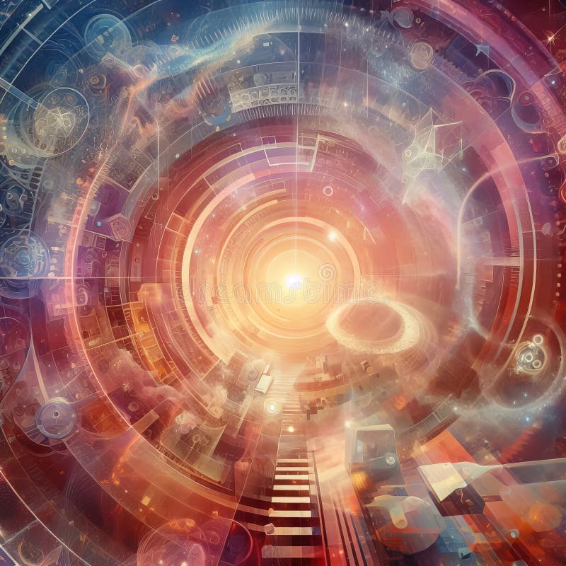 An Abstract Modern Art Liminal Dream Universe Time Scene, Surreal Art ...