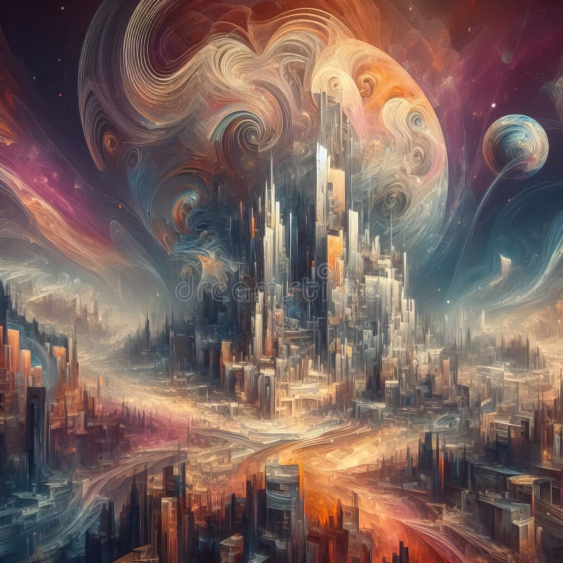 An Abstract Modern Art Liminal Dream Unknown Planet Scene, Surreal Art ...