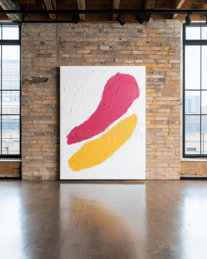 Abstract Modern Art Painting in Bright Colors Stock Illustration ...