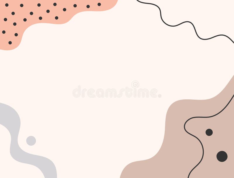 Abstract Modern Background with Different Shapes. Rectangular Template ...