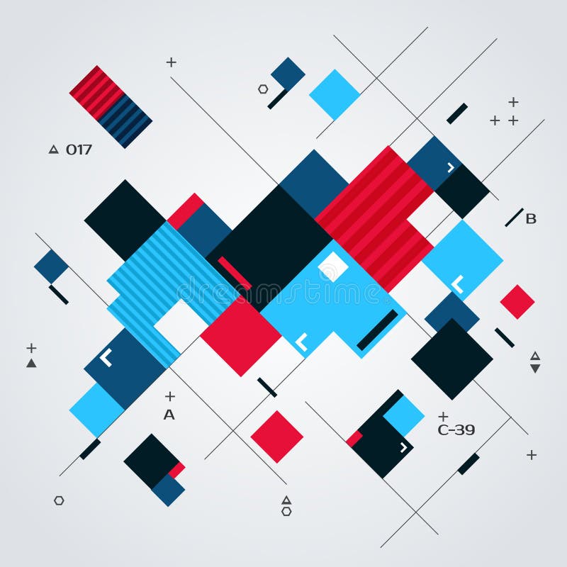 Abstract Modern Background with Geometric Shapes. Design Template for ...